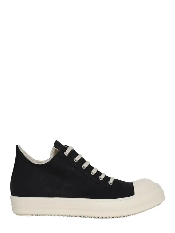 Rick Owens Temple Low Denim Sneakers - Black