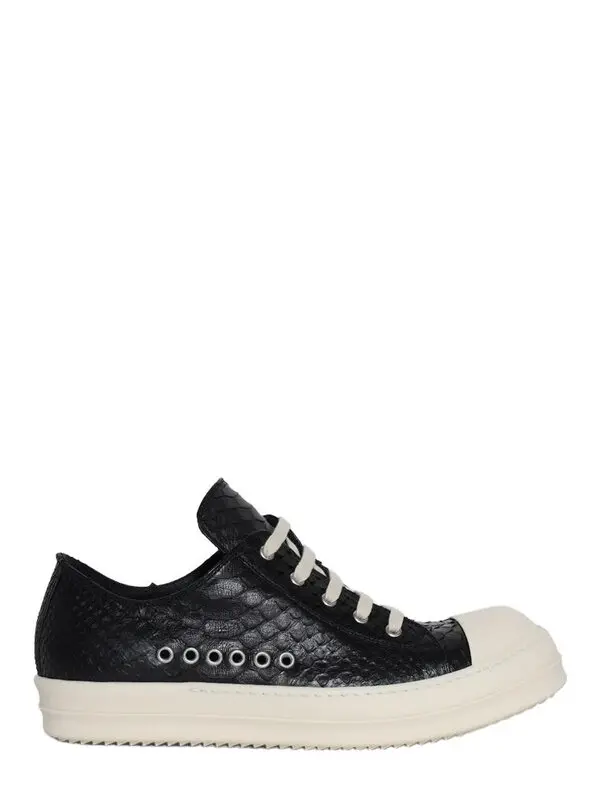 Rick Owens Temple Extreme Low Grommet Sneakers - Black