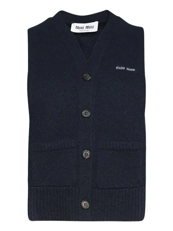 Miu Miu Cardigan Vest - Navy