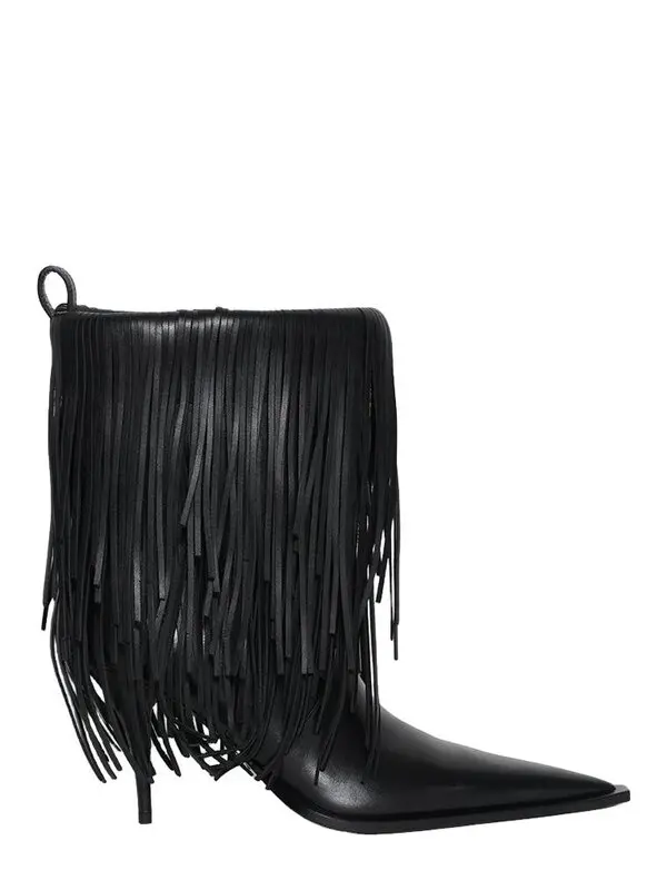 Balenciaga Fringe Bootie - Black