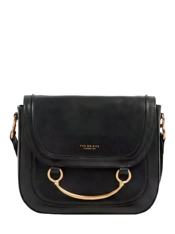 THE BRIDGE Leather Crossbody Bag - Black