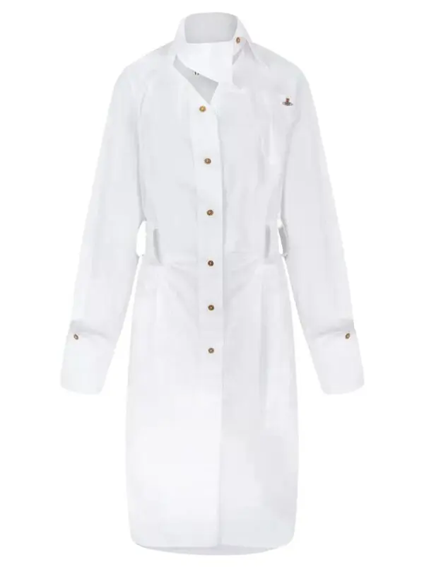 VIVIENNE WESTWOOD Asymmetric Hem Mini Dress - White
