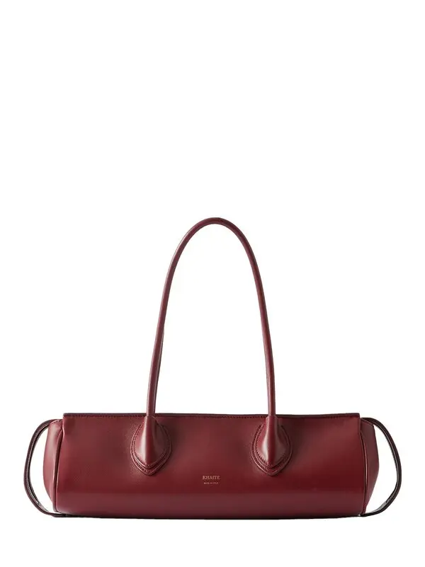 Khaite Donna Leather Shoulder Bag - Burgundy