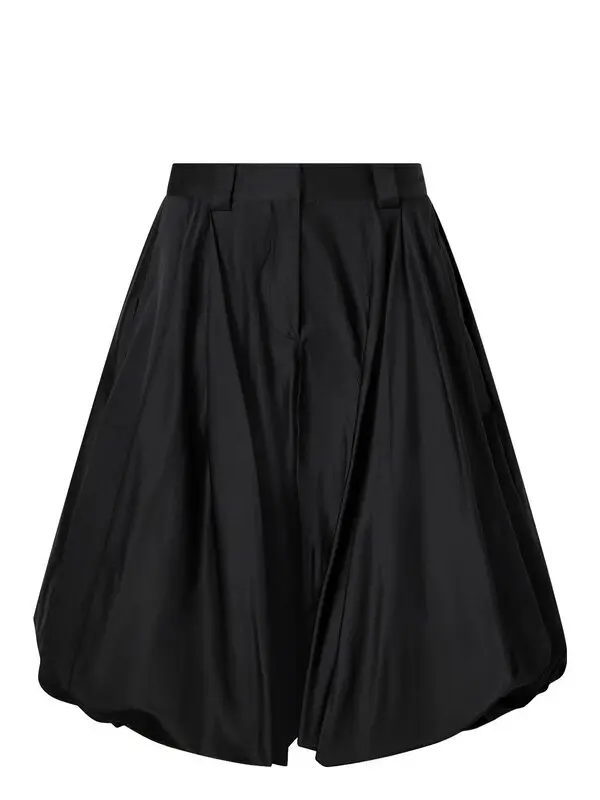 Balenciaga Pleated Satin Shorts - Black