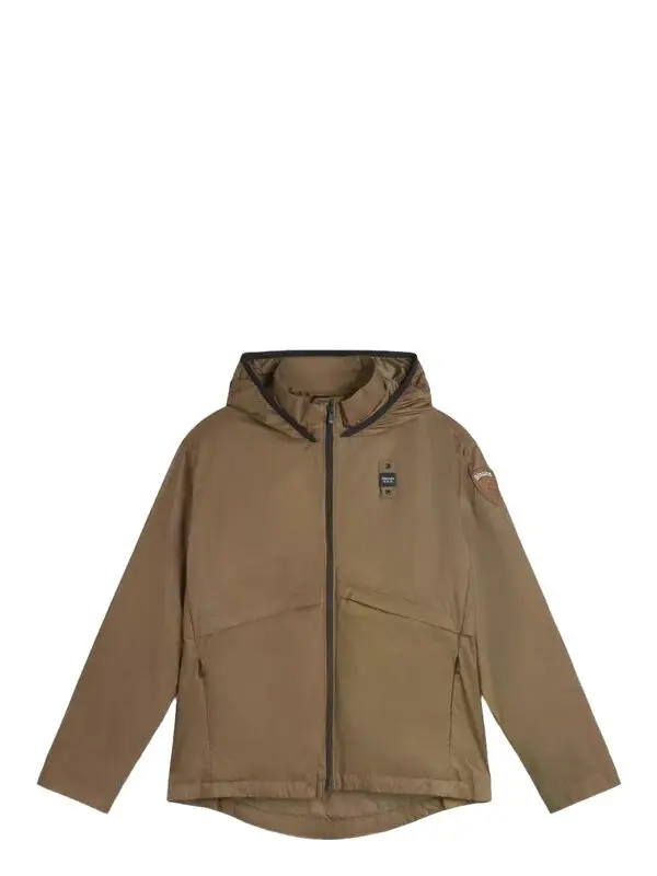 BLAUER. Hooded Zip Jacket - Brown