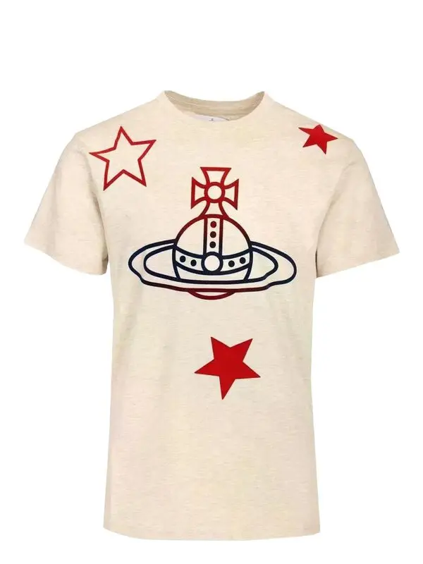 VIVIENNE WESTWOOD Orb Star-print T-shirt - Neutrals