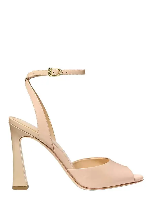 Michael Kors Rosie Leather Heeled Sandals - Pink