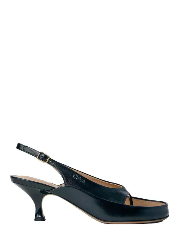 Chloé Junie Slingback Sandals - Black
