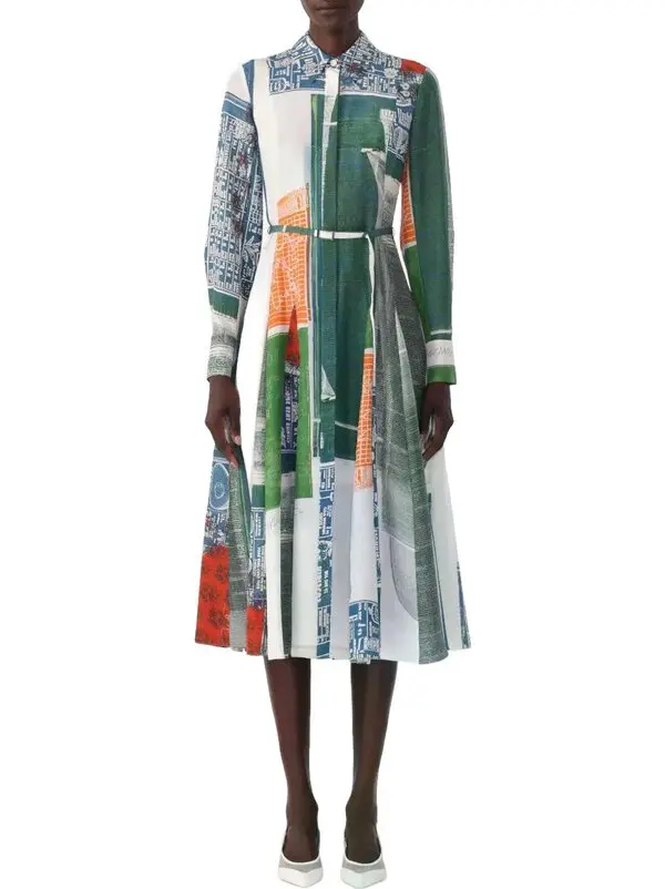 JASON WU X Robert Rauschenberg Platter-artwork Midi Shirt Dress - White