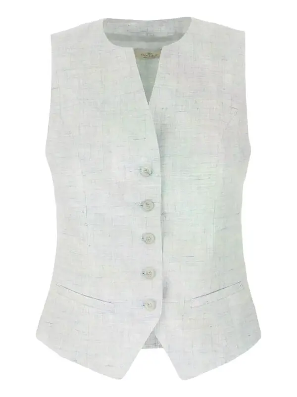PANICALE Buttoned Waistcoat - White