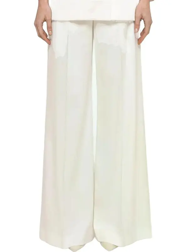 NISSA Wide-leg Trousers - White