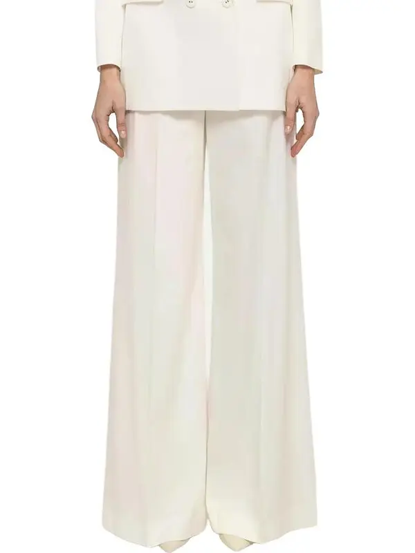 NISSA Wide-leg Trousers - White