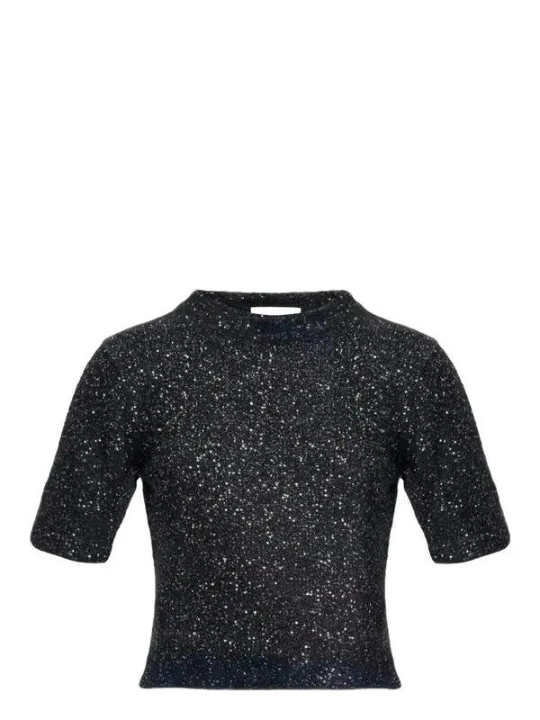 Erdem Cropped Knit Top - Black