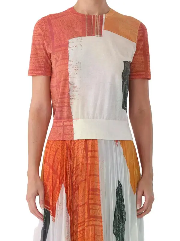 JASON WU X Robert Rauschenberg Artwork Sweater - Orange