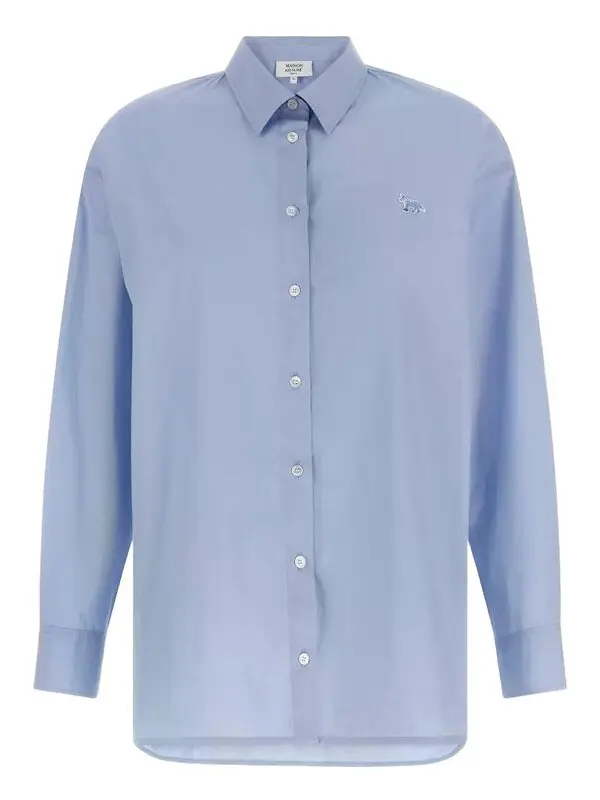 Maison Kitsuné Fox-patch Shirt - Blue