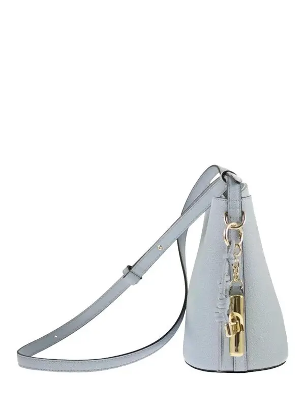 Furla Leather Bucket Bag With Charm Detail - Blue