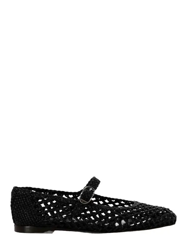 Le Monde Beryl Braided Buckle Flat Shoes - Black