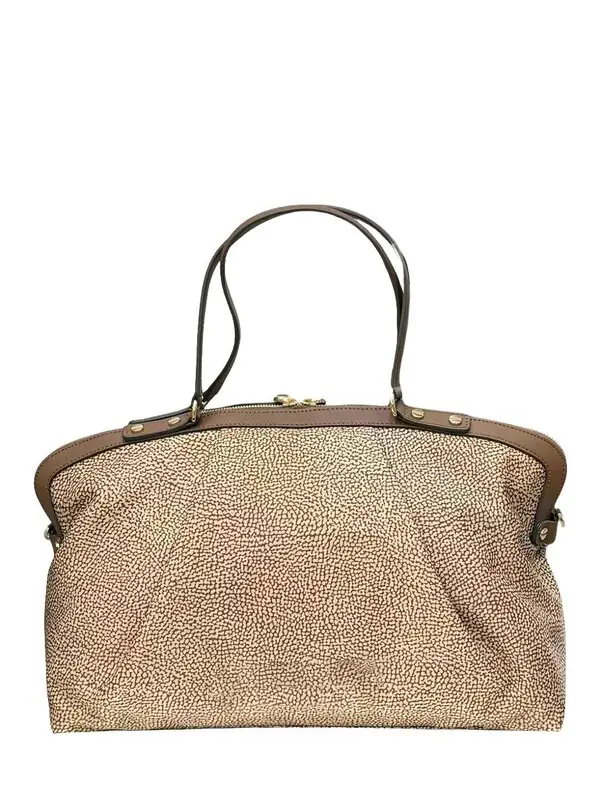 Borbonese Textured Tote Bag - Neutrals
