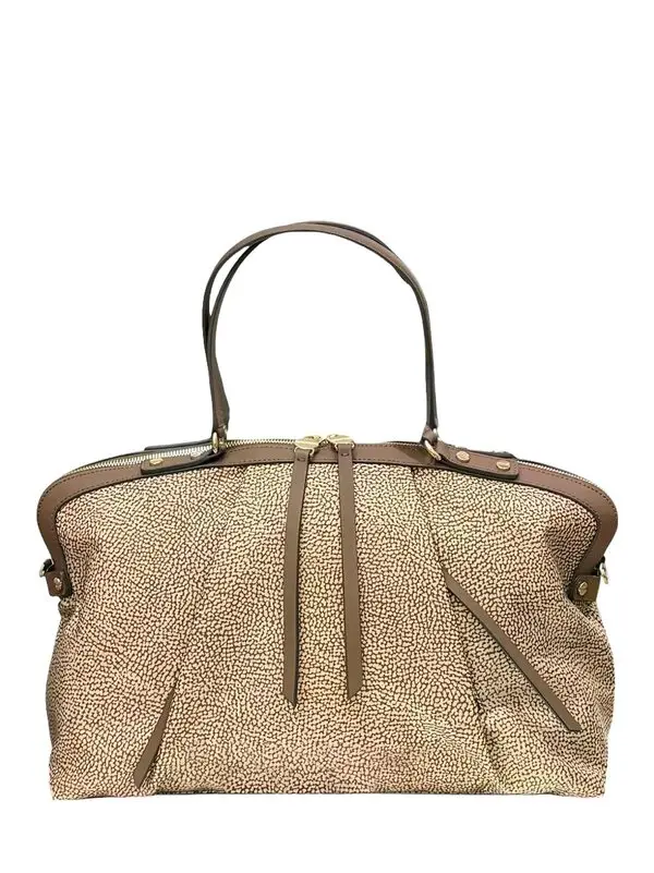 Borbonese Frame Printed Tote Bag - Neutrals