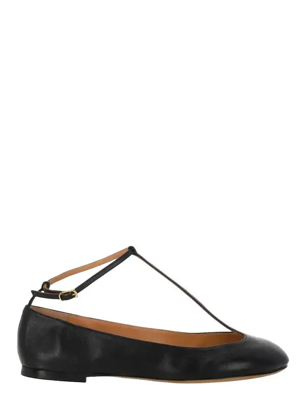 ODISSI T-strap Ballet Flats - Black