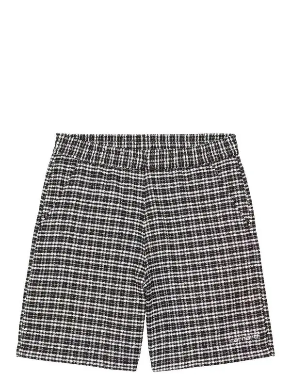 Carhartt Work In Progress Kander Checked Shorts - Black