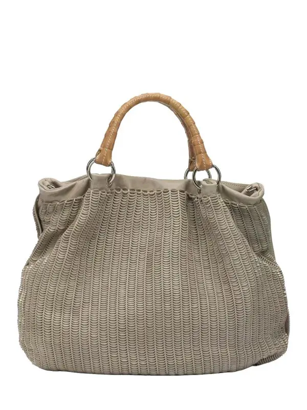 GIANCARLO NEVOLA Lune Textured-handle Tote Bag - Neutrals