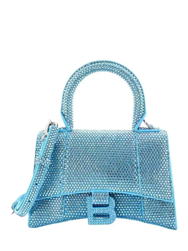 Balenciaga Hourglass Xs Top Handle Crossbody Bag - Blue