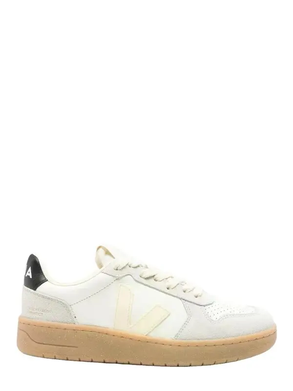 VEJA V-82 Suede Panelled Sneakers - Neutrals