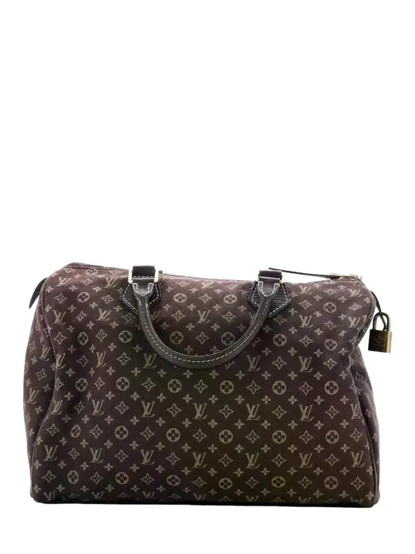 LOUIS VUITTON Speedy Handbag Mini Lin 30 - Brown