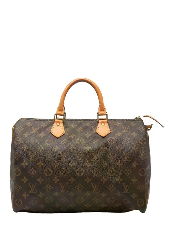 LOUIS VUITTON 1995 Monogram Speedy 35 Boston Bag - Brown
