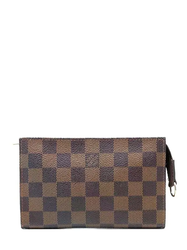 LOUIS VUITTON 2001 Damier Ebene Marais Pouch - Brown