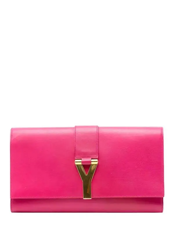 Saint Laurent Chyc Ligne Clutch Bag - Pink