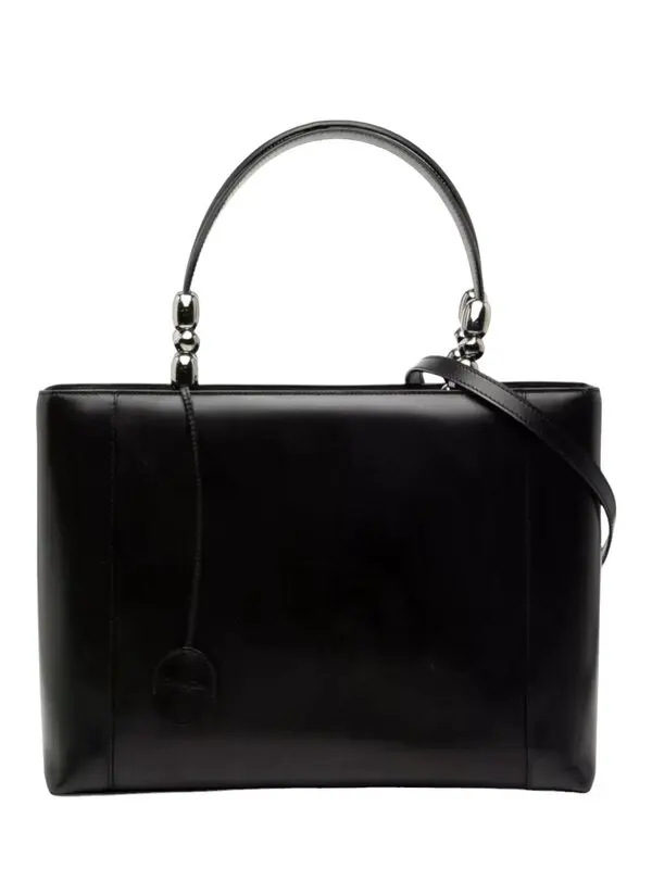 Dior 2000 Leather Malice Pearl Satchel - Black