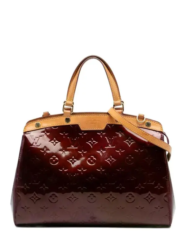 LOUIS VUITTON 2013 Monogram Vernis Brea Mm Satchel - Red