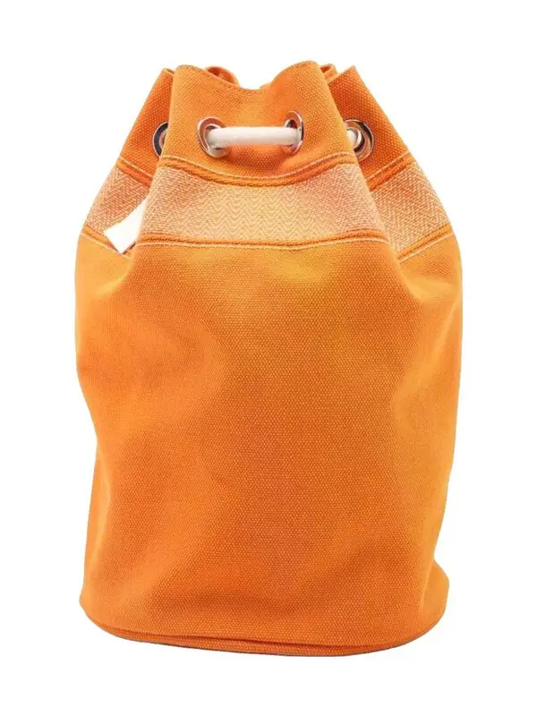 Hermès 2010-2026 Toile Sac Marin Recif Mm Bucket Bag - Orange