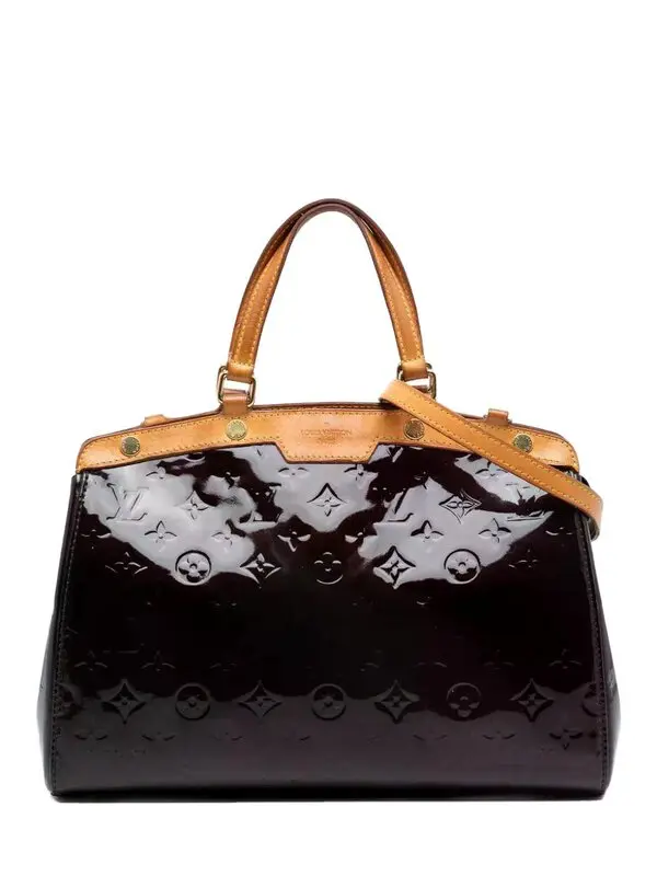 LOUIS VUITTON 2012 Monogram Vernis Brea Mm Satchel - Purple