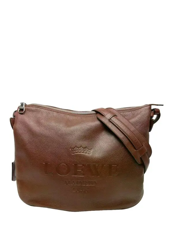 Loewe 2011 Leather Heritage Crossbody Bag - Brown