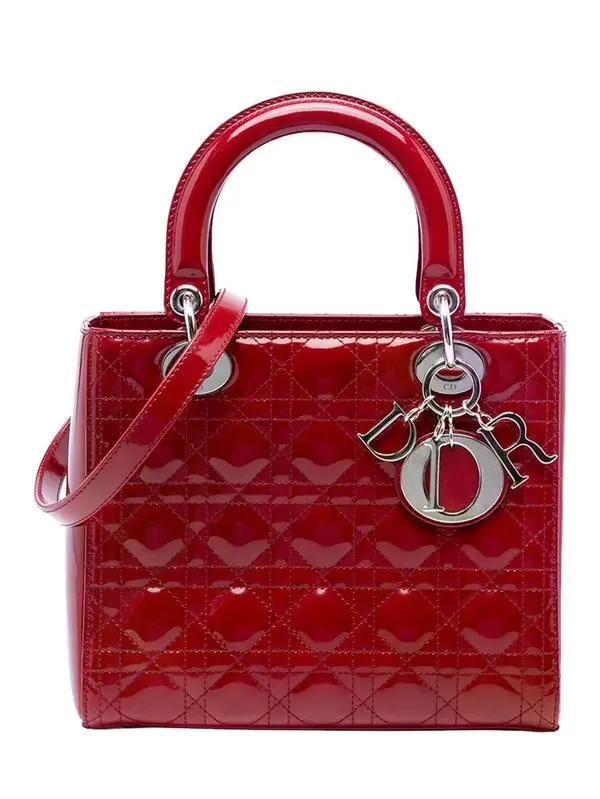 Dior 2013 Medium Lady Satchel - Red