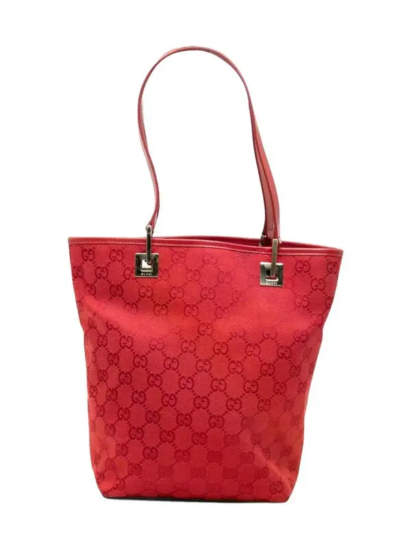 Gucci Gg Canvas Tote Bag - Red