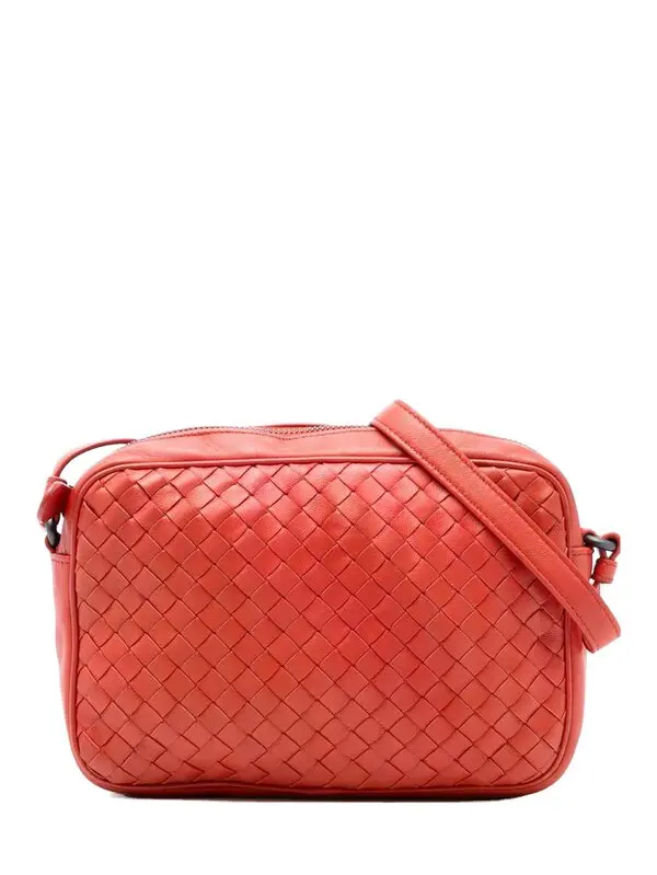 Bottega Veneta Small Nappa Intrecciato Camera Crossbody Bag - Orange
