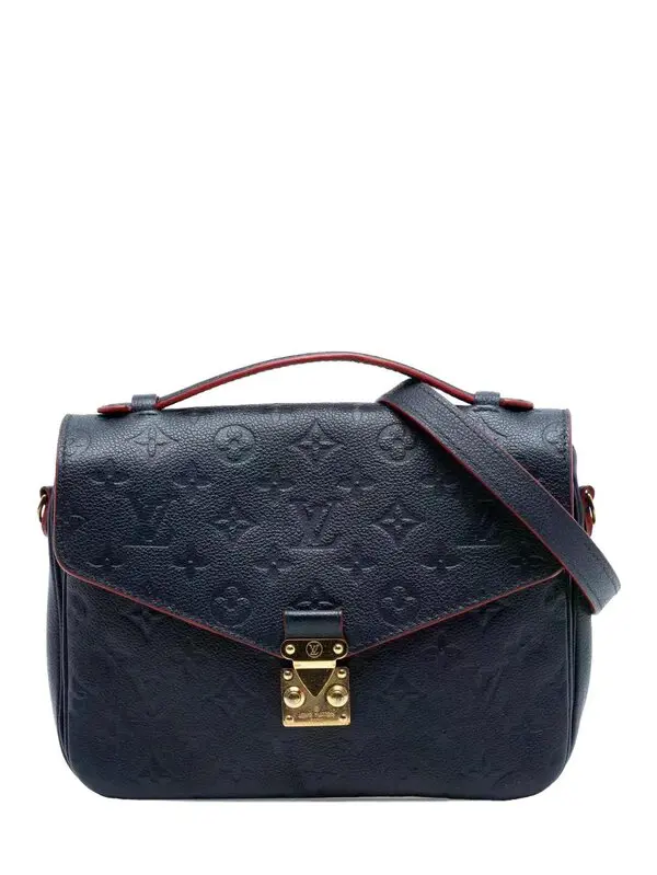 LOUIS VUITTON 2017 Monogram Empreinte Pochette Metis Satchel - Blue