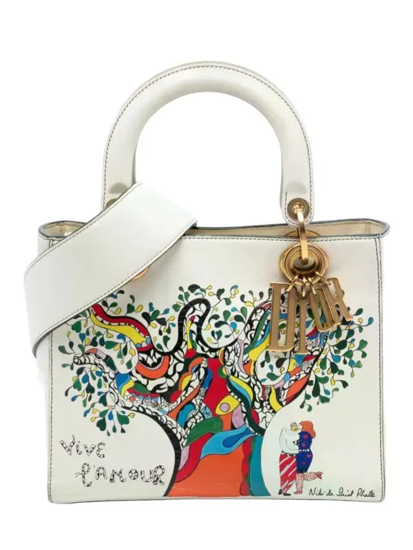 Dior Niki De Saint Phalle Medium Lady Satchel - White