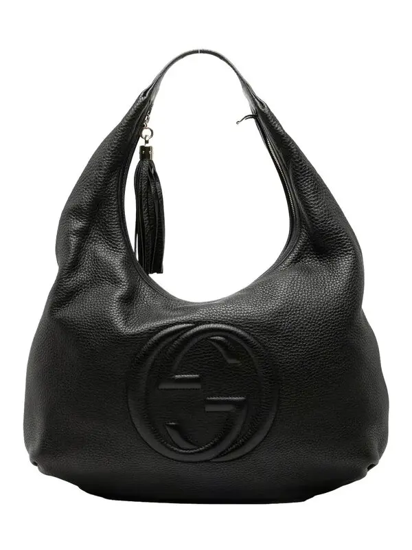 Gucci Leather Soho Hobo Bag - Black