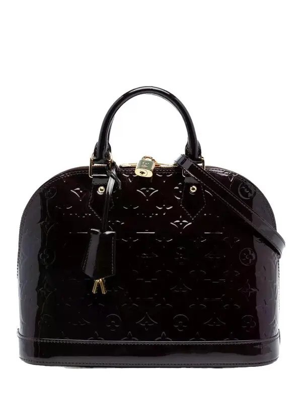 LOUIS VUITTON Monogram Vernis Alma Pm Handbag - Purple