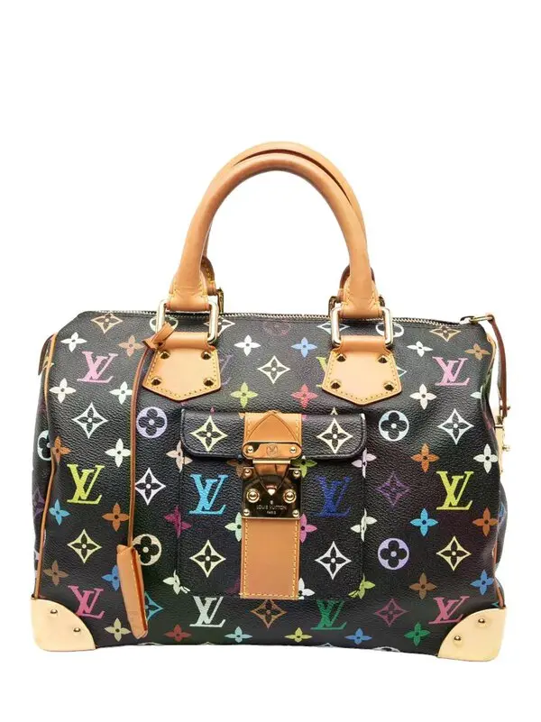 LOUIS VUITTON 2003 Monogram Multicolore Speedy 30 Boston Bag - Black