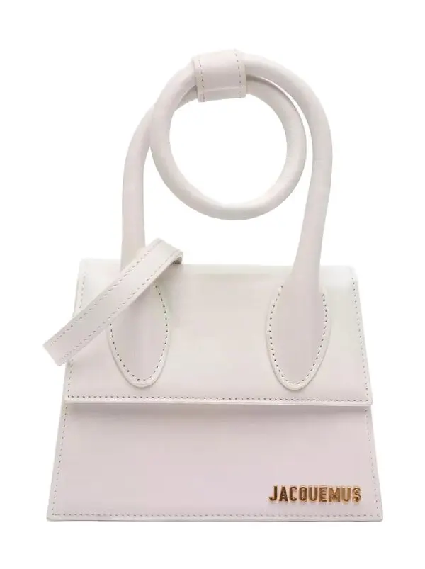 Jacquemus 2010-2025 Leather Le Chiquito Noeud Satchel - White