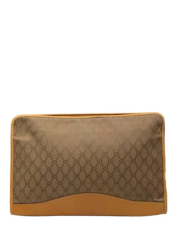 Gucci 20th Century Gg Canvas Clutch - Brown