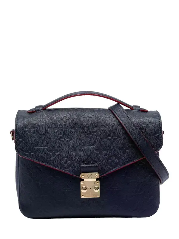 LOUIS VUITTON 2017 Monogram Empreinte Pochette Metis Satchel - Blue