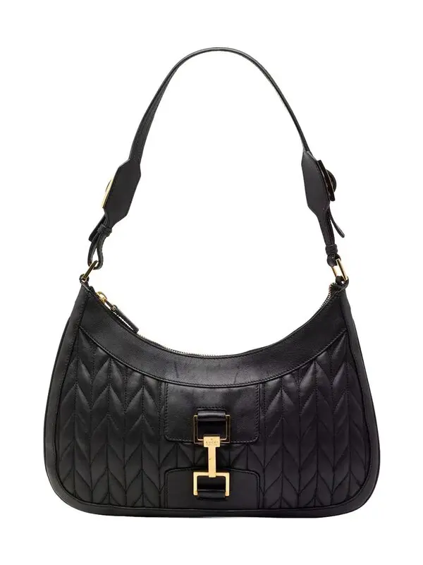 Gucci 2000-2015 Quilted Calfskin Jackie Shoulder Bag - Black
