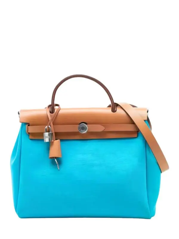 Hermès 2021 Herbag Zip 31 Satchel - Blue